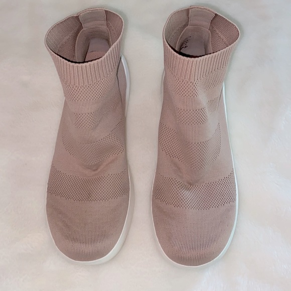 Brash | Shoes | Brash Mesh Pink White Sock Sneakersankle Booties Size 8 ...